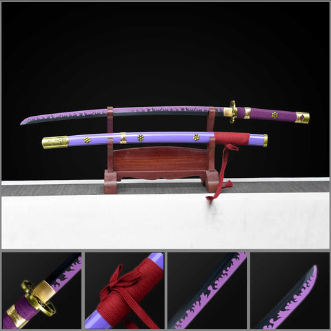 Roronoa Zoro Enma Katana Sword One Piece Purple Blade 1095 Steel ...